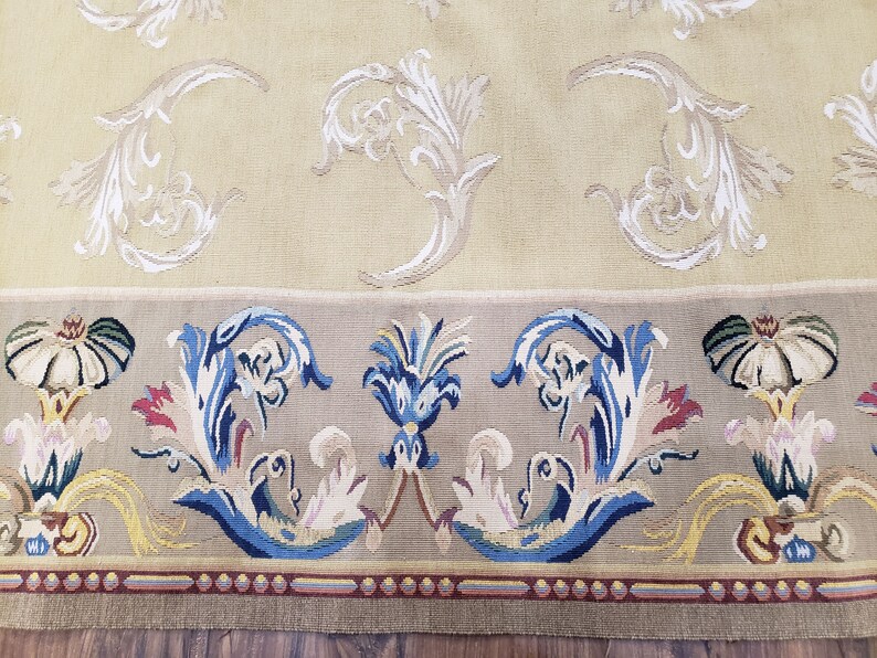 Vintage Aubusson Flatweave Area Rug 9x12 Aubusson Weave - Etsy