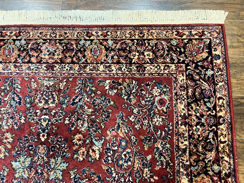 Karastan Rug 5.9 X 9 Red Sarouk #785, Wool Karastan Carpet, Original ...