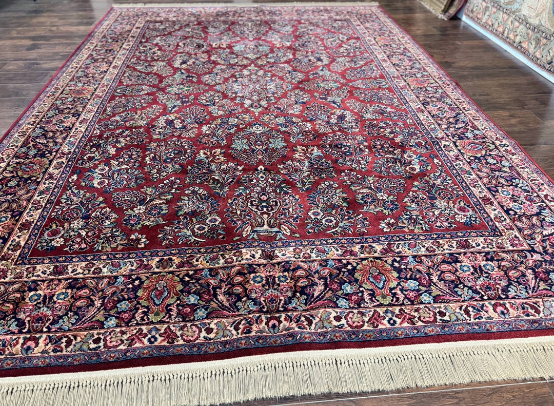 Karastan Rug 8.8 X 12 Red Sarouk #785, Vintage Discontinued Karastan ...