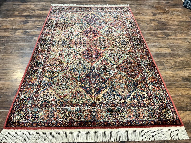 Karastan Multicolor Panel Kirman Rug #717, Wool Karastan Rug 5.9 X 9 ...