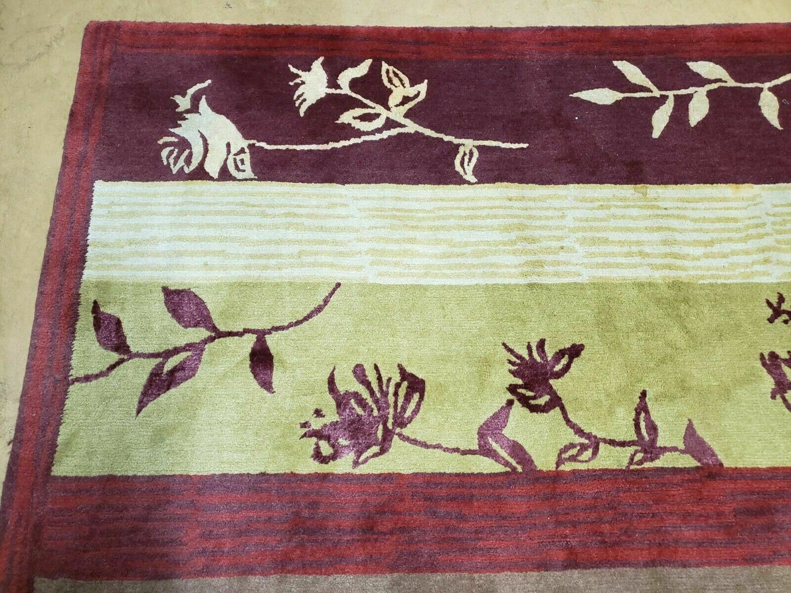 8' X 11' Tibetan Nepal Art Deco Hand Knotted Wool Rug - Etsy