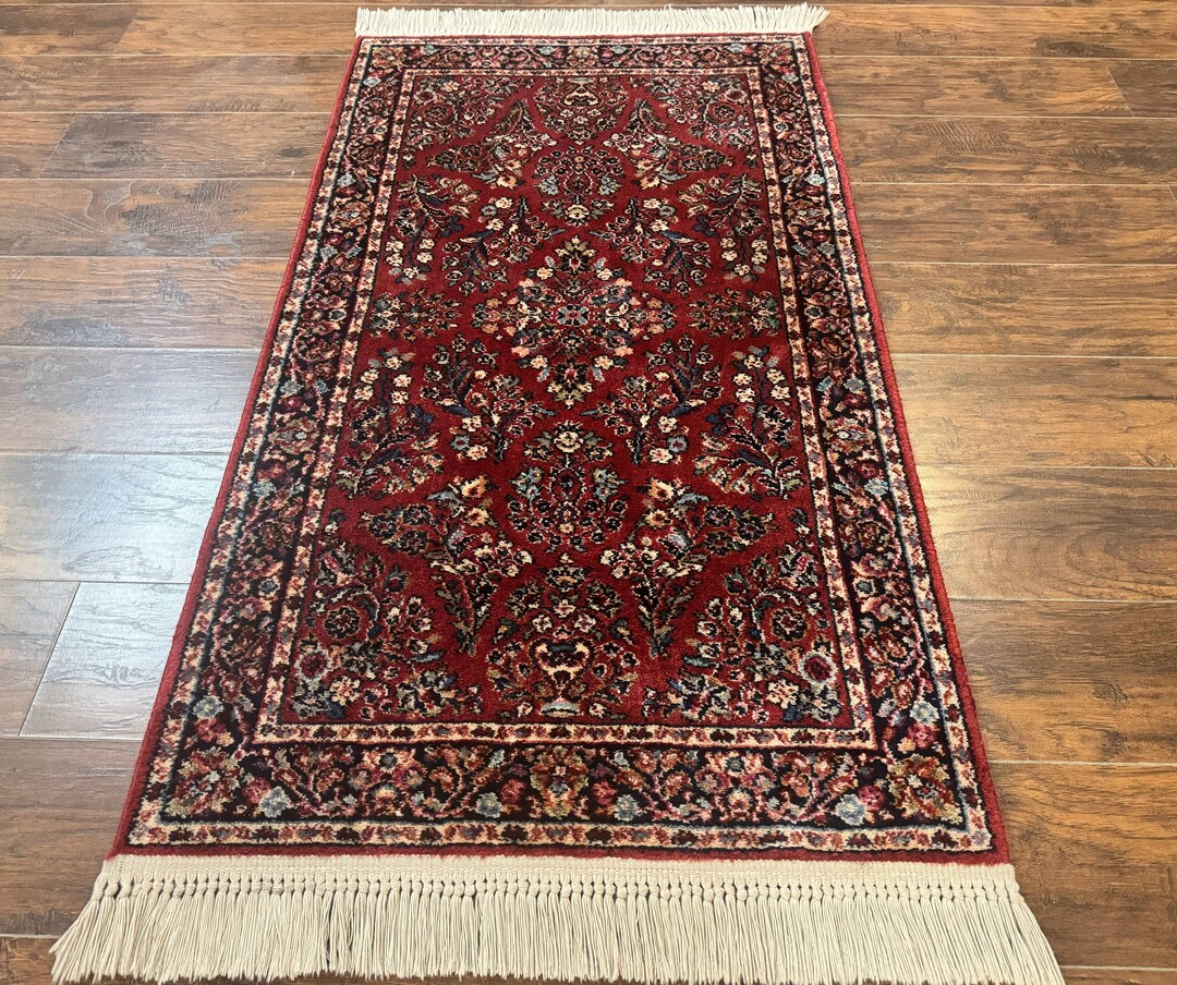 Karastan Rug 4x6 Red Sarouk 785, Karastan Wool Pile Rug, Original 700 ...