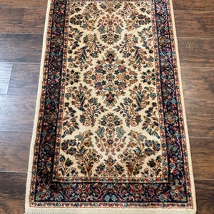 Karastan Rug 2.6 X 4, Karastan Ivory Sarouk #760, Vintage Wool Pile ...