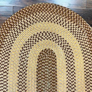 Oval Braided Rug 3x5, Multicolor Oval Rug, Wool Braided Rug, Hand Woven ...