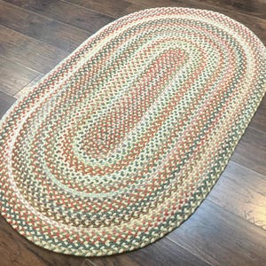 Braided American Oval Rug 3x5, Multicolor, Hand Braided - Etsy
