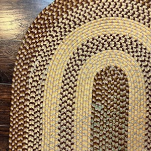 Oval Braided Rug 3x5, Multicolor Oval Rug, Wool Braided Rug, Hand Woven ...