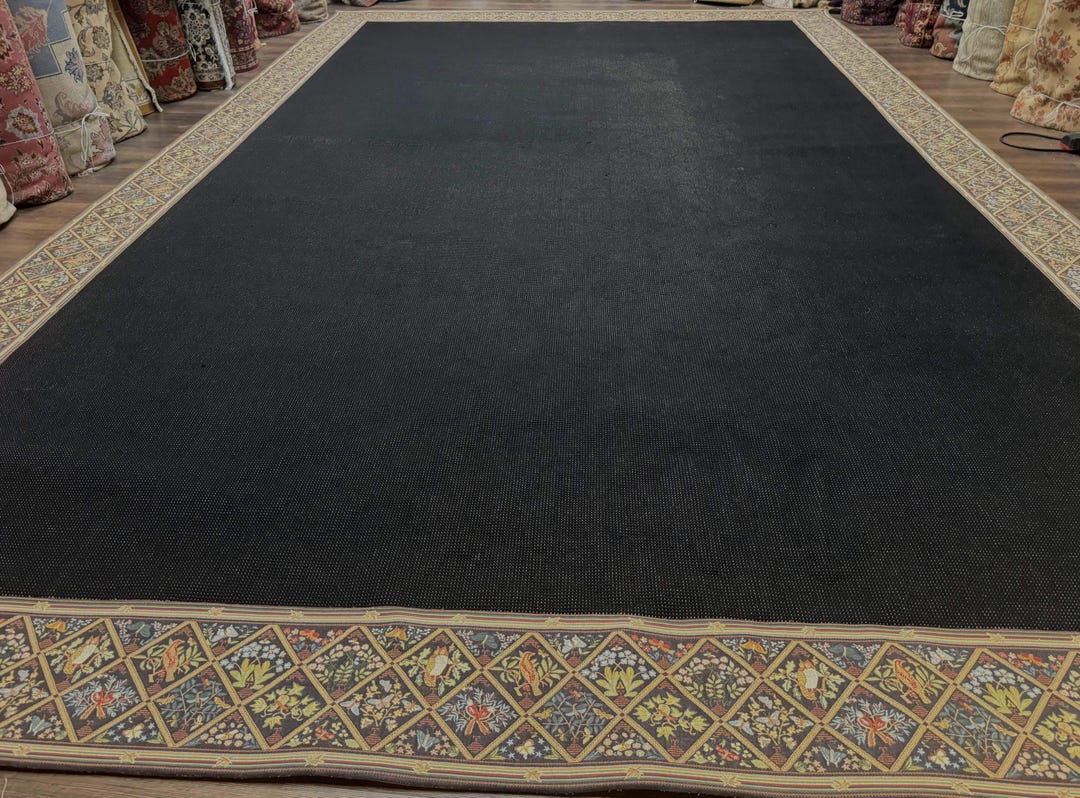 Palace Sized Stark Area Rug 12x19, Black Carpet - Etsy