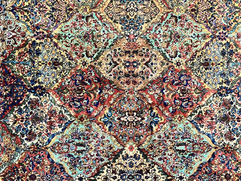 Karastan Multicolor Panel Kirman Rug #717, Wool Karastan Rug 5.9 X 9 ...