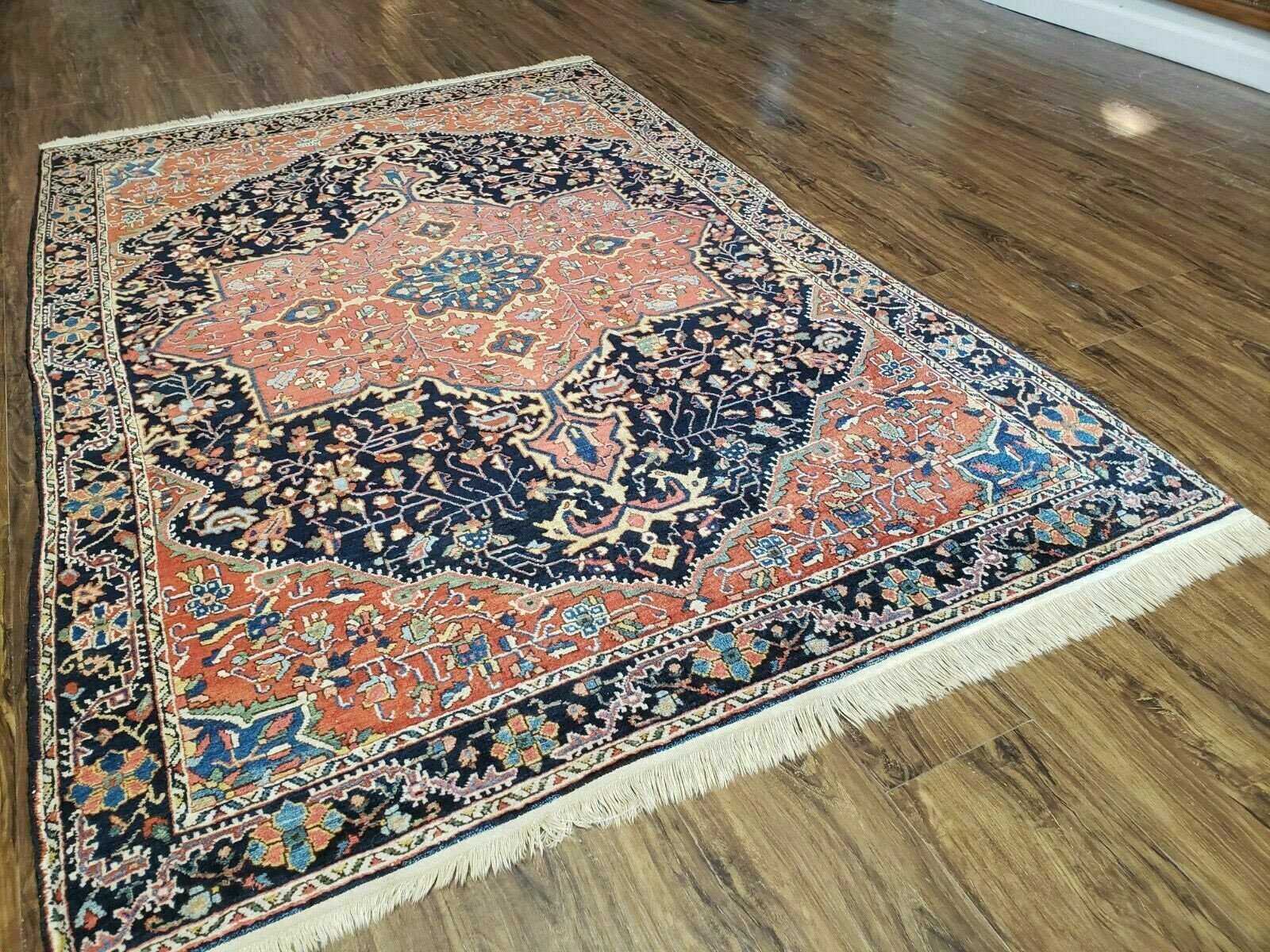 4.5' X 6.5' Handmade Antique Fine Indian Wool Rug | Etsy