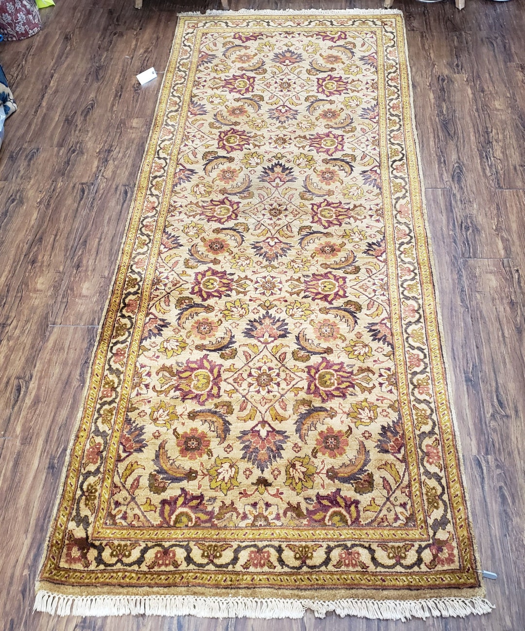 Indian Runner Rug 4x10, Handmade Hand Knotted Wool Oriental Runner Rug ...