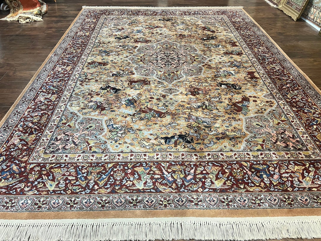 Karastan Rug 8.8 X 12 Persian Hunting Rug 723, Wool Pile Karastan Area ...