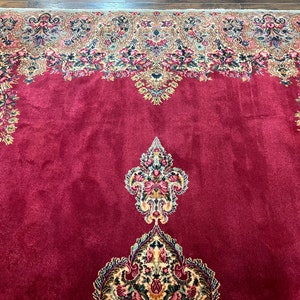 Karastan Rug 10x14 Red Kirman 762, Vintage Karastan Rug, Original 700 ...