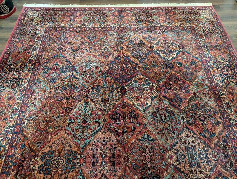 Antique Karastan Rug 8.8 X 12 Multicolor Panel Kirman #717, Wool - Etsy