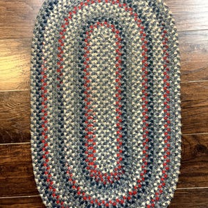 Oval Braided Rug 2x3, Small American Braided Rug, Multicolor Colorful ...