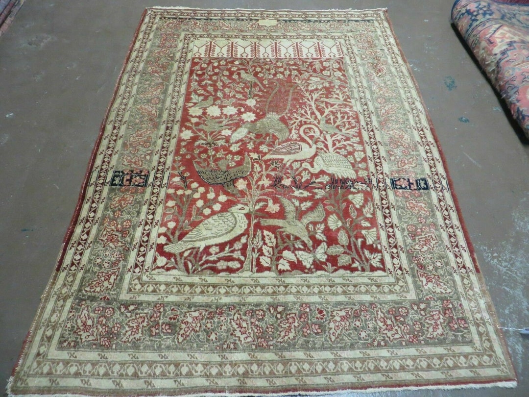 4' X 6' Antique Handmade Turkish Tree of Life Oriental - Etsy