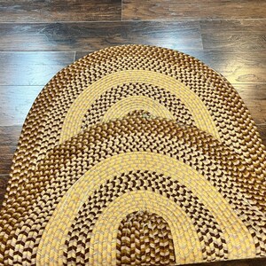 Oval Braided Rug 3x5, Multicolor Oval Rug, Wool Braided Rug, Hand Woven ...