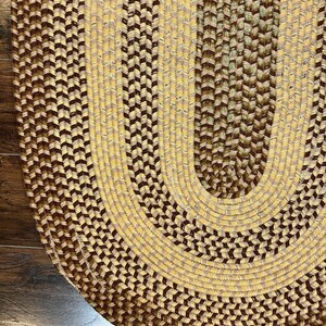 Oval Braided Rug 3x5, Multicolor Oval Rug, Wool Braided Rug, Hand Woven ...