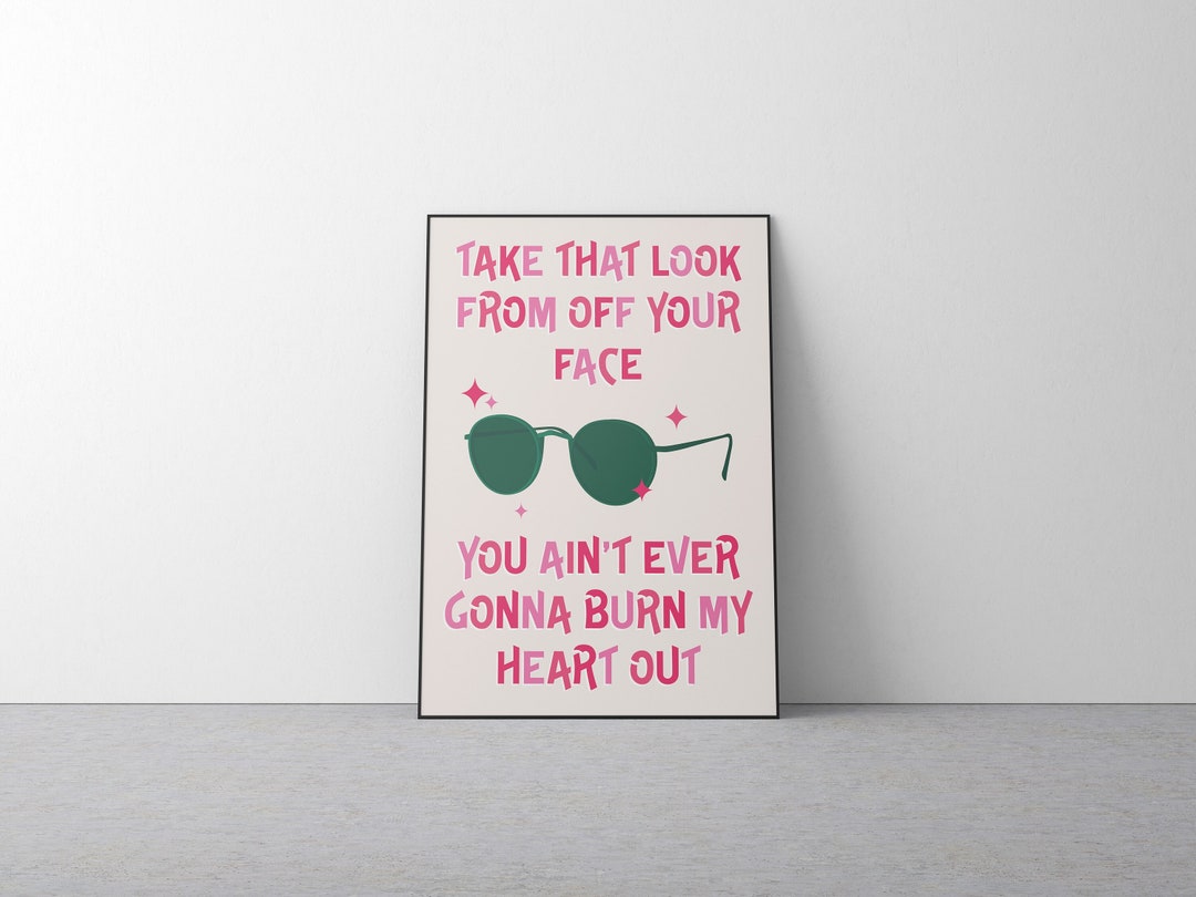 Oasis Inspired Lyric Poster: Indie Music Art Print - Etsy UK