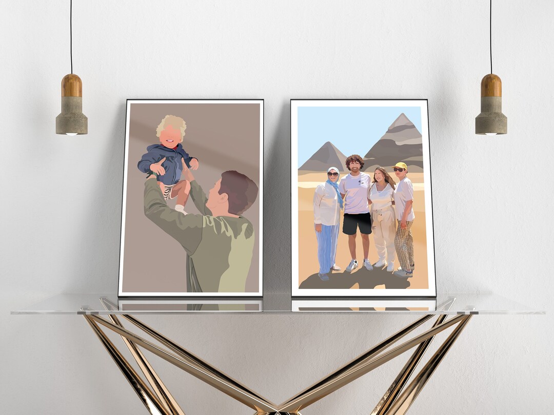 Personalized Family Portrait Poster: Custom Couple Print - Etsy UK