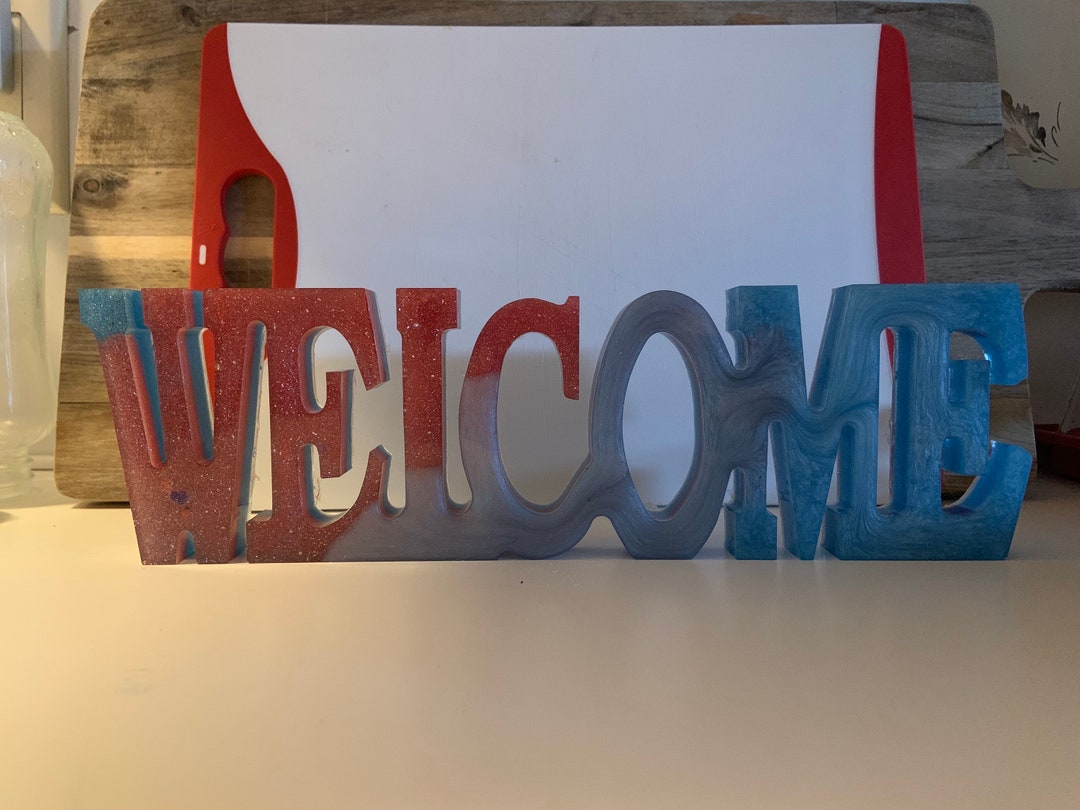 Resin Welcome Table Decor - Etsy