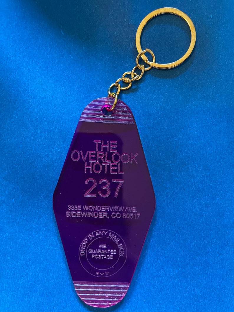 The Overlook Hotel Retro Motel Style Keychain the Shining - Etsy
