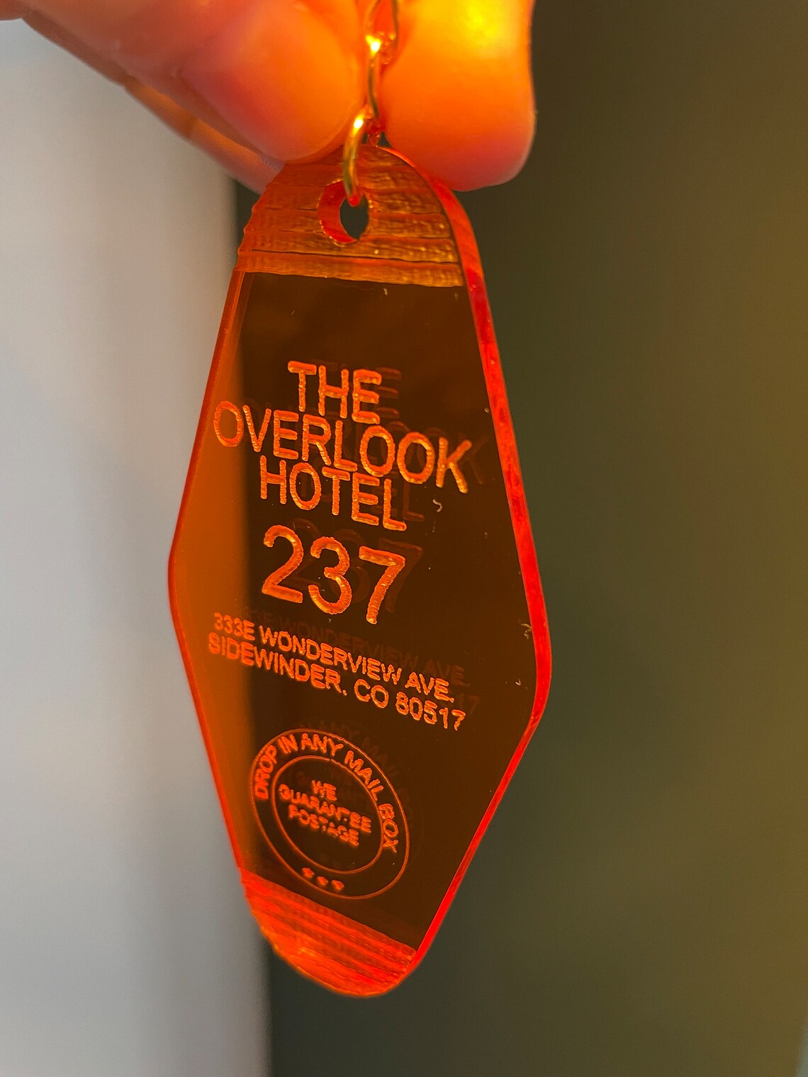 The Overlook Hotel Retro Motel Style Keychain the Shining - Etsy