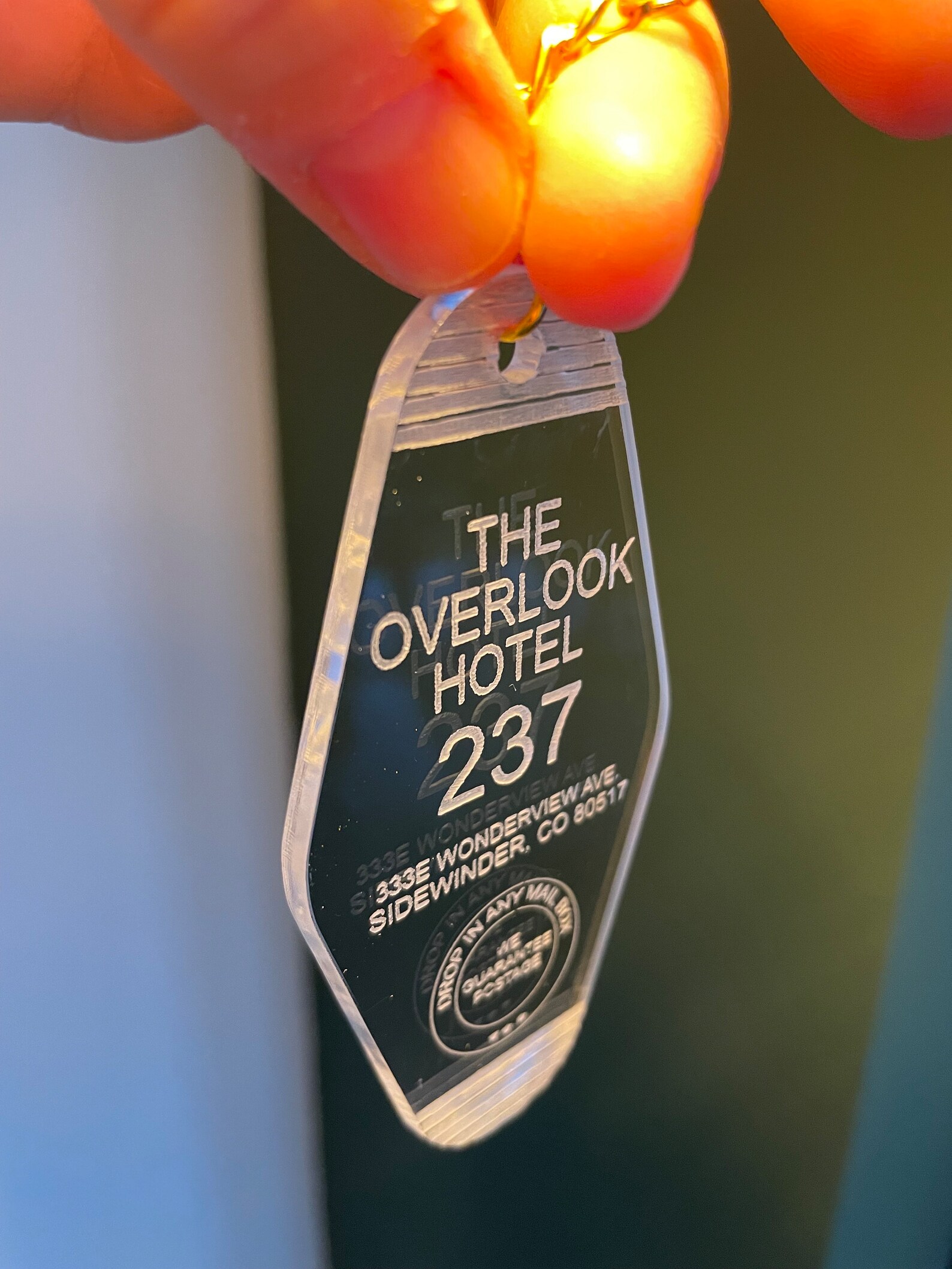 The Overlook Hotel Retro Motel Style Keychain the Shining - Etsy