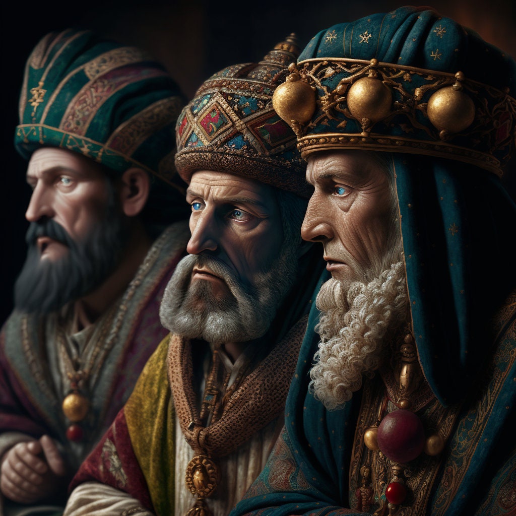 The Three Wise Men Portrait Downloadable Png File Perfect for Wall ...