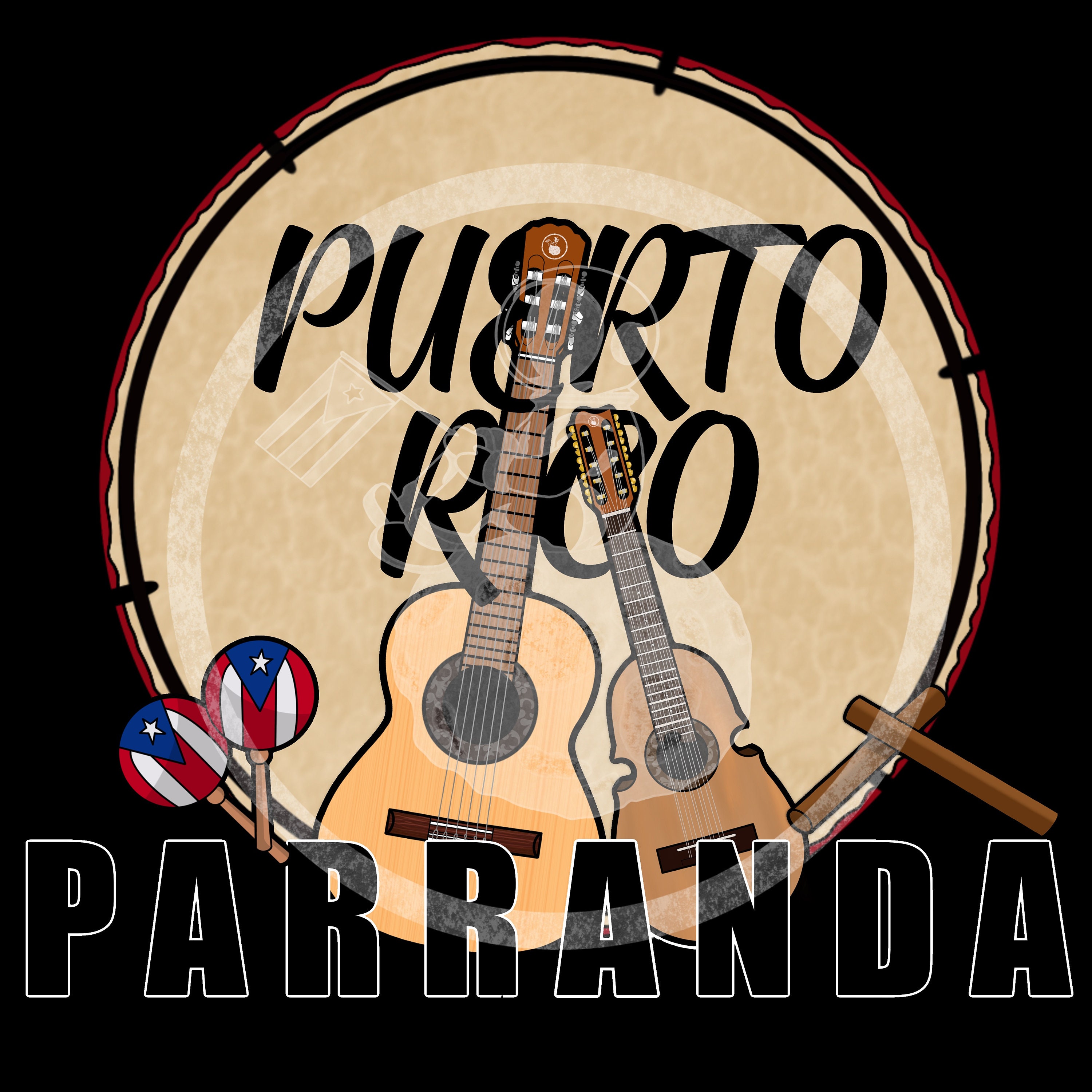 Parranda .png Transparent Background Downloadable Digital Art Work Instant Download Puerto Rico ...