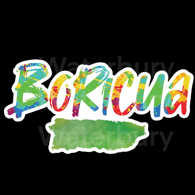 Boricua & Puerto Rico Map .PNG File Transparent Background Instant ...