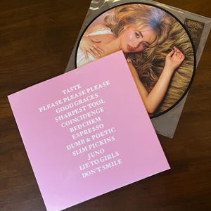 Handmade Sabrina Carpenter Inspired Short N' Sweet Vinyl Record Picture ...