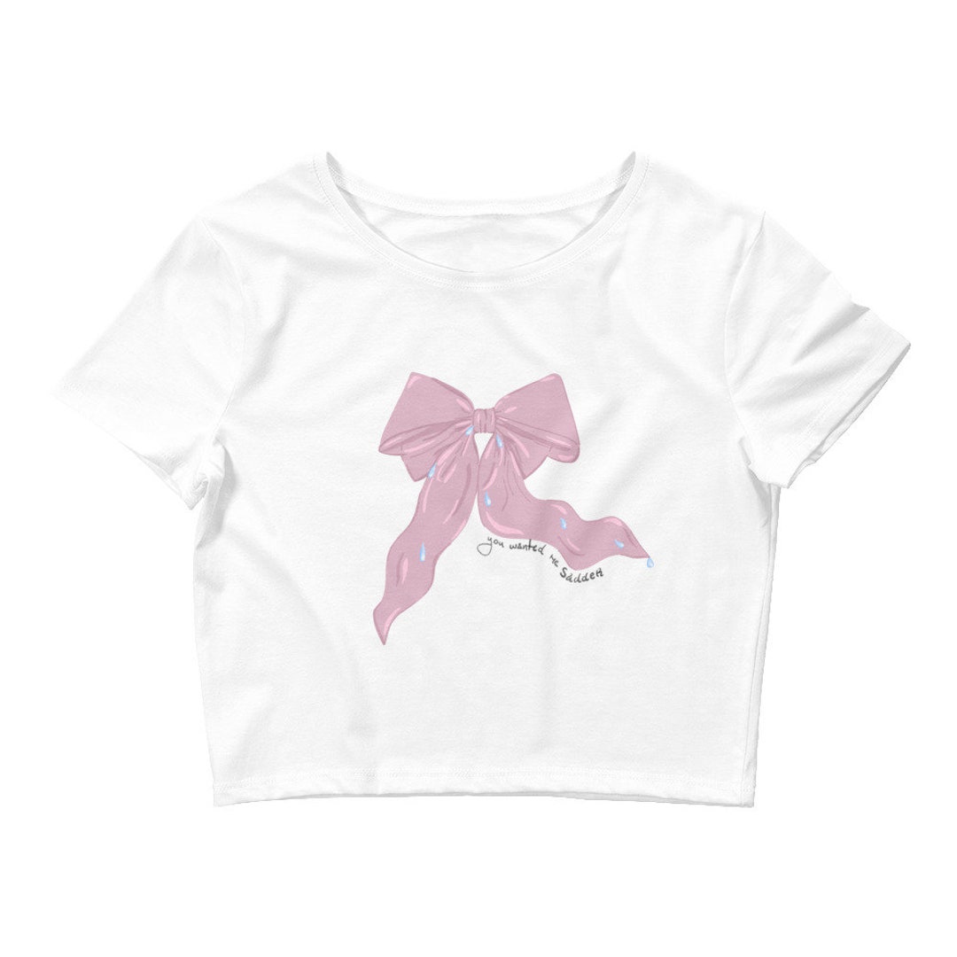 Lana Del Rey Inspired Fishtail Lyrics Bow Cropped Baby Tee - Etsy