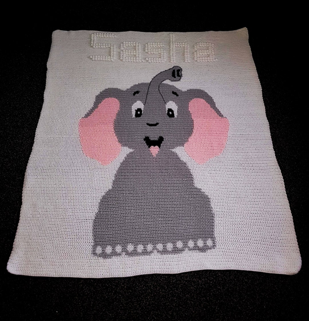 Elephant Blanket Crochet Pattern, Crochet Pattern, Elephant Crochet ...