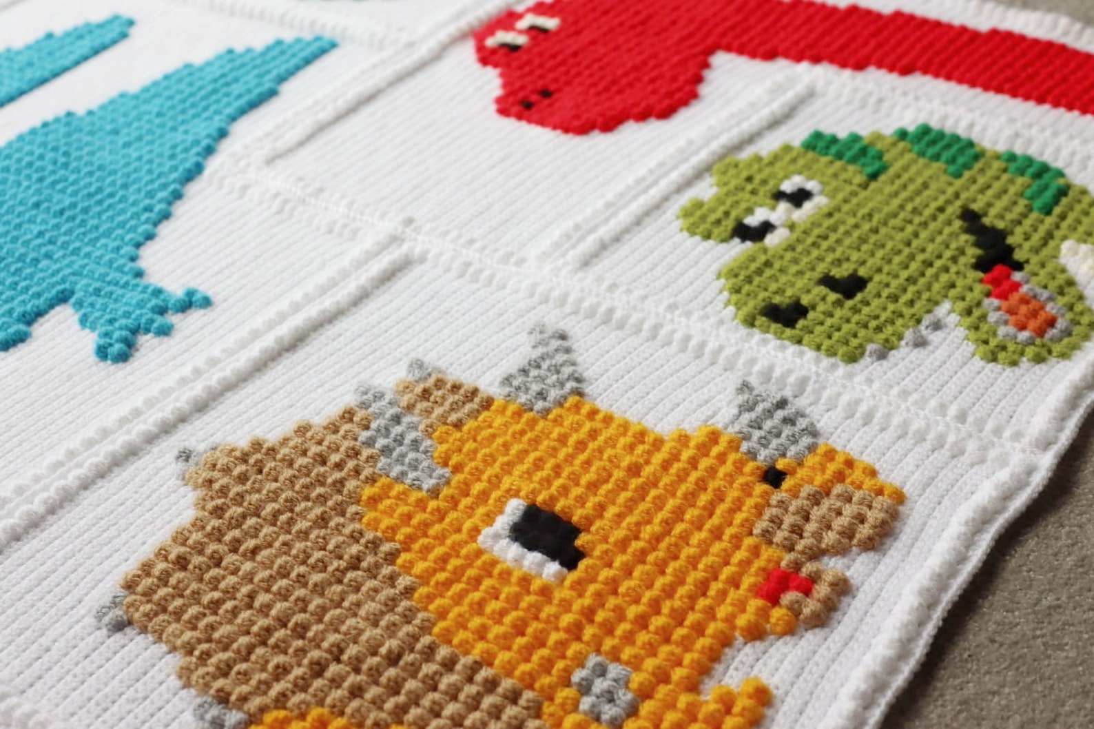 Dinosaur Blanket Crochet Pattern (digital Download) - Etsy