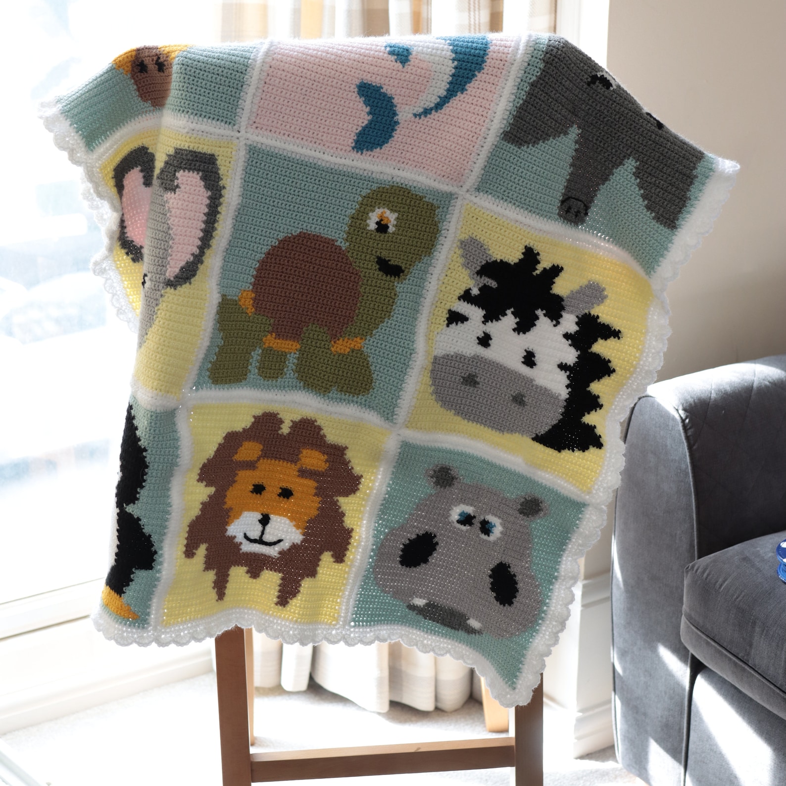 Crochet Animal Blanket Pattern, Crochet Animals, Crochet Animal ...