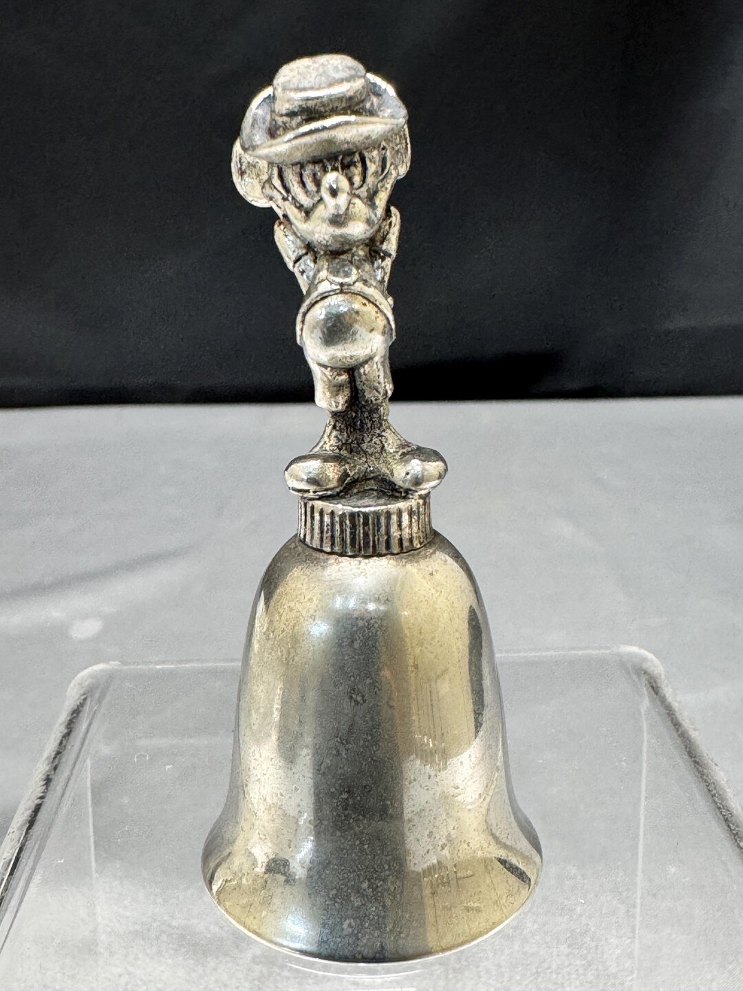 Pewter Disney Mickey Mouse, Bashful, Shy, Silverplated Bell New England ...