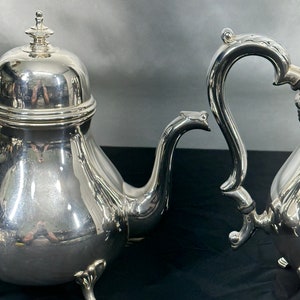 4pc Silver Plated Coffee and Tea Set, Georgian Court Pattern by ...