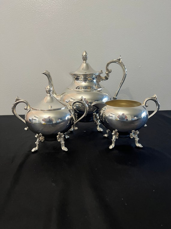 3pc Silver Plated Tea Set Possibly by Prill Poole or - Etsy
