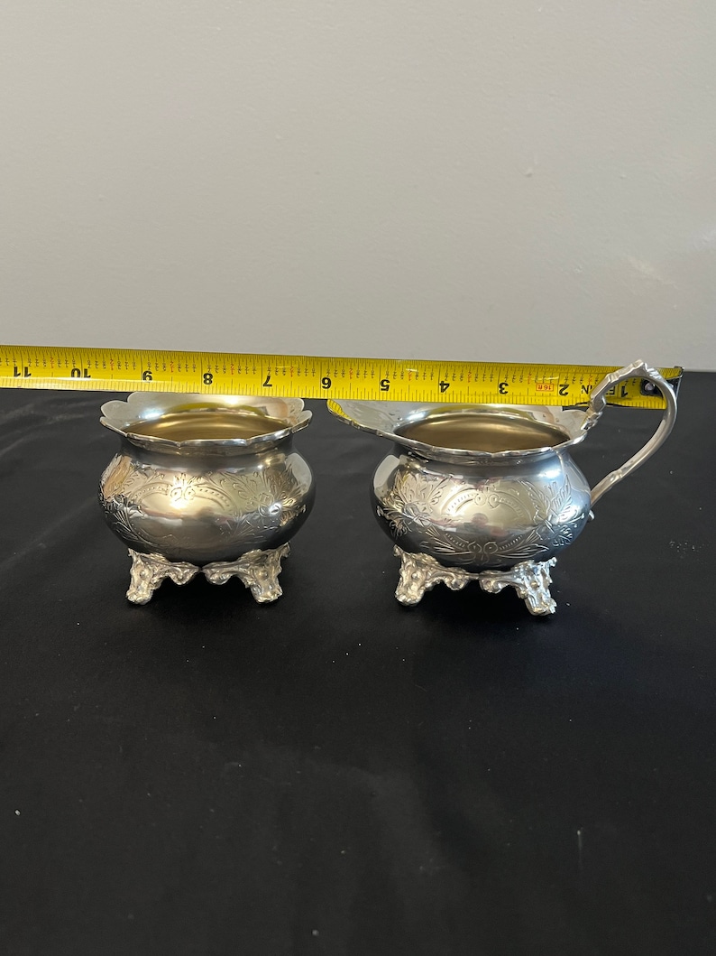 4pc Silver Plated Tea Set Made by India - Etsy