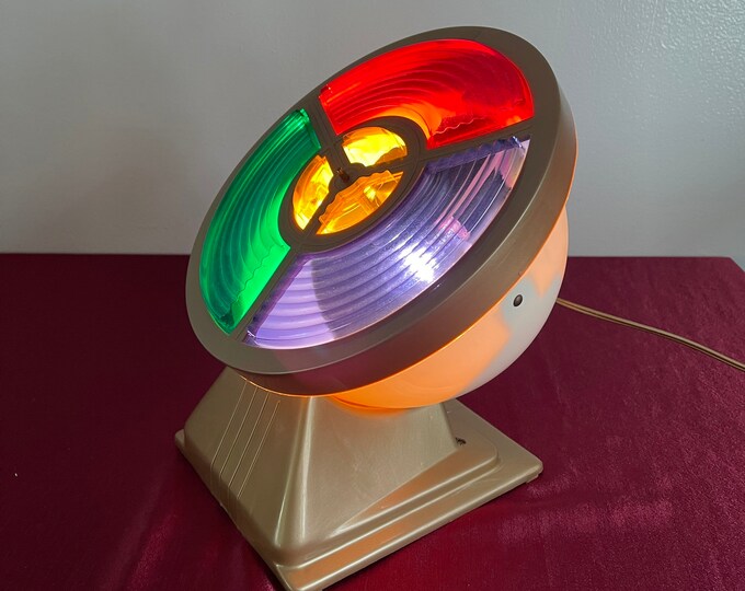 Vintage Rotating 4 Color Wheel Light Lamp for Aluminum Christmas Tree ...