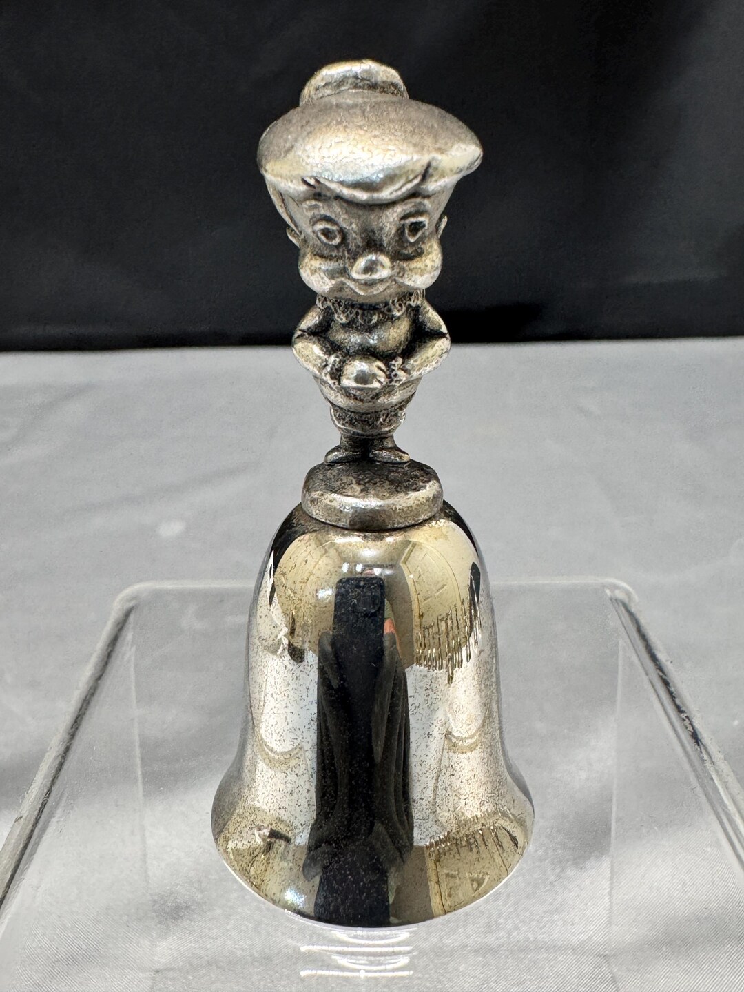 Pewter Warner Brothers Granny, Old Lady, Silverplated Bell New England ...