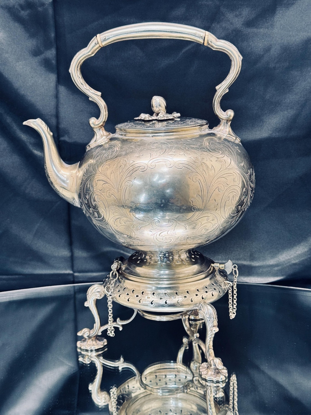 Silverplated Tilting Teapot or Hot Water Pot by Henry Wilkinson and Co ...