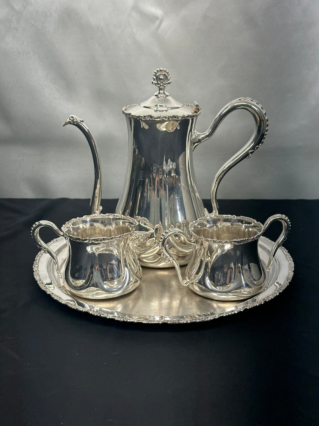 4pc Silver Plated Tea Set by Monarch Silver Company, a Trademark Used ...