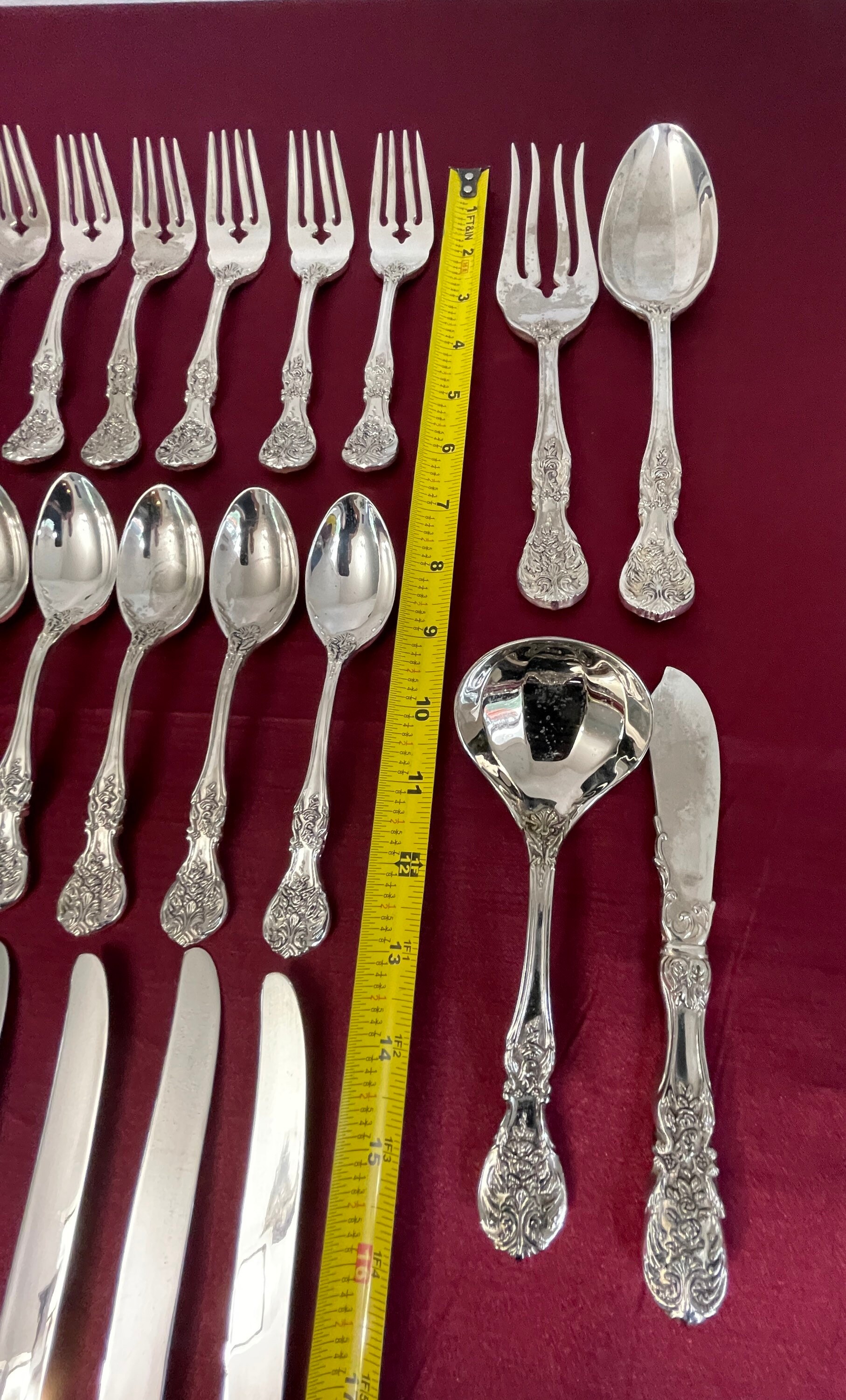 F.B. Rogers Silverplated Flatware French Rose Pattern. | Etsy
