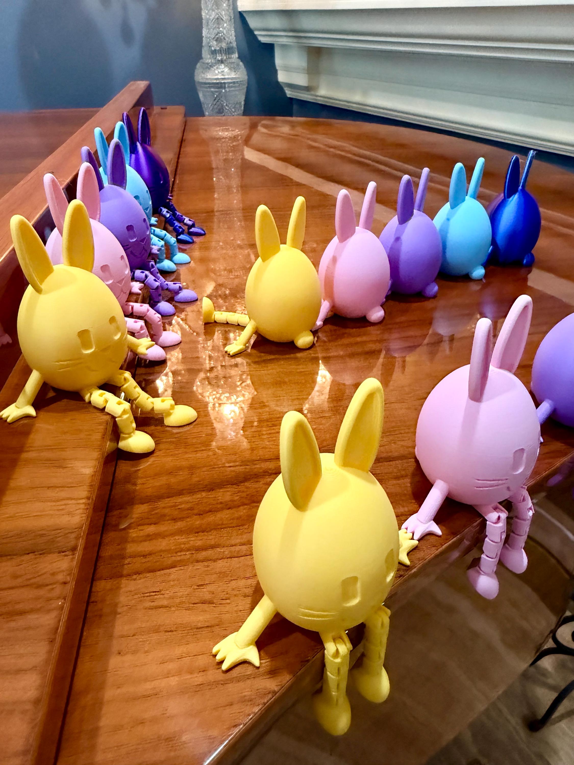 3D Printed Articulated Bunny Figurine – Desk Decor, Easter Gift - Etsy