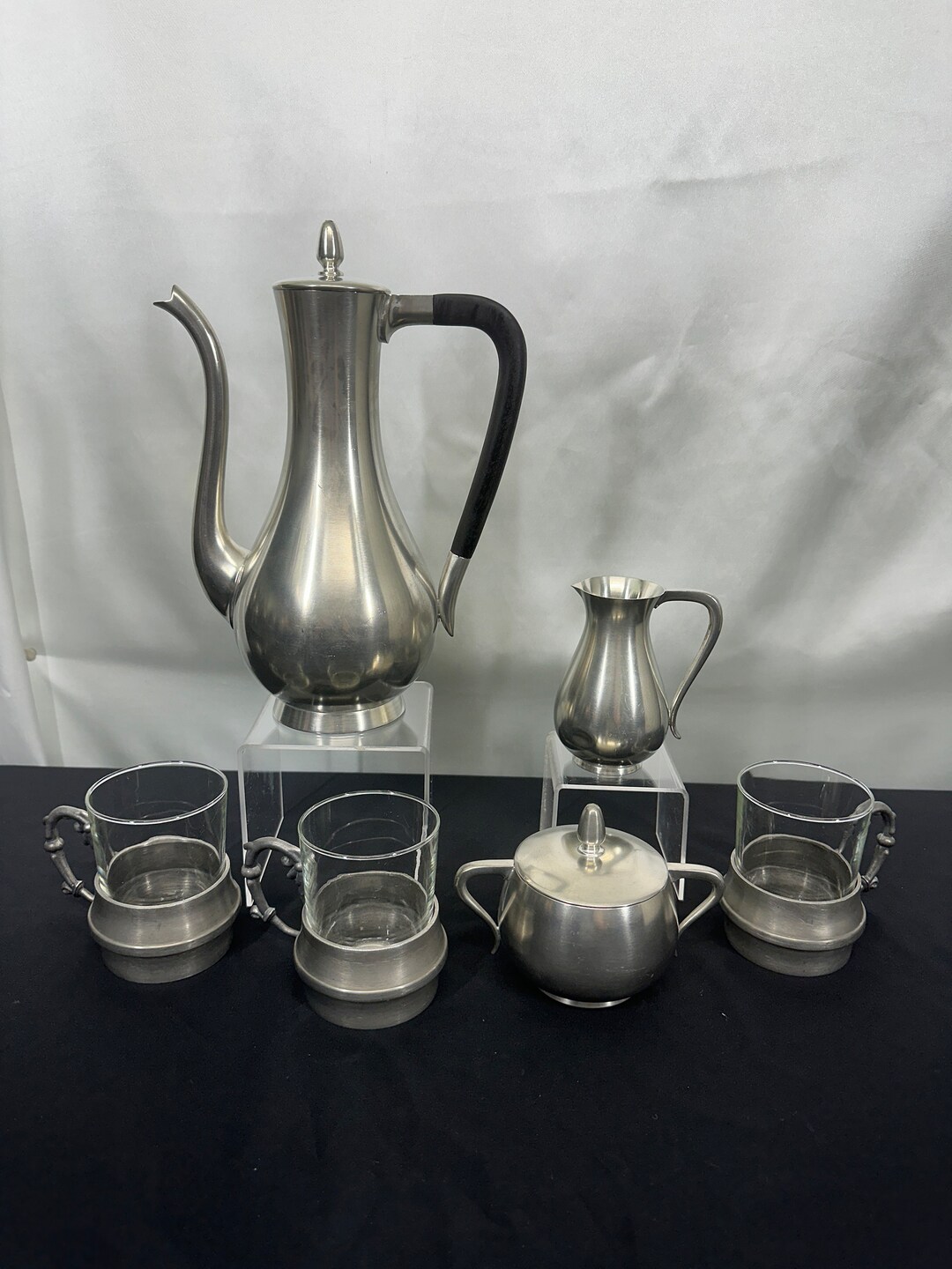 3pc Pewter Coffee Set by Royal Holland Pewter Made From Holland, Plus 3 ...