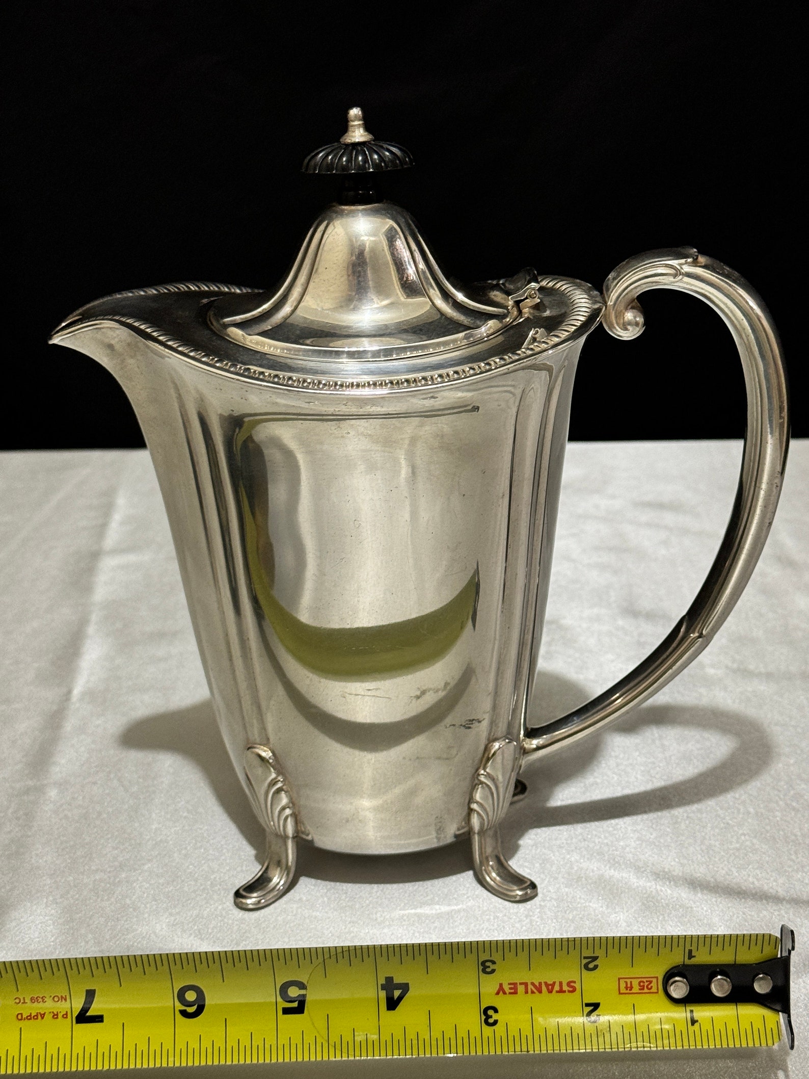 3pc Silver Plated Tea Set by Theodore Olsens Out of Norway, Monogrammed ...