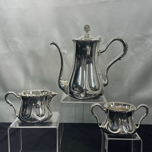 4pc Silver Plated Tea Set by Monarch Silver Company, a Trademark Used ...