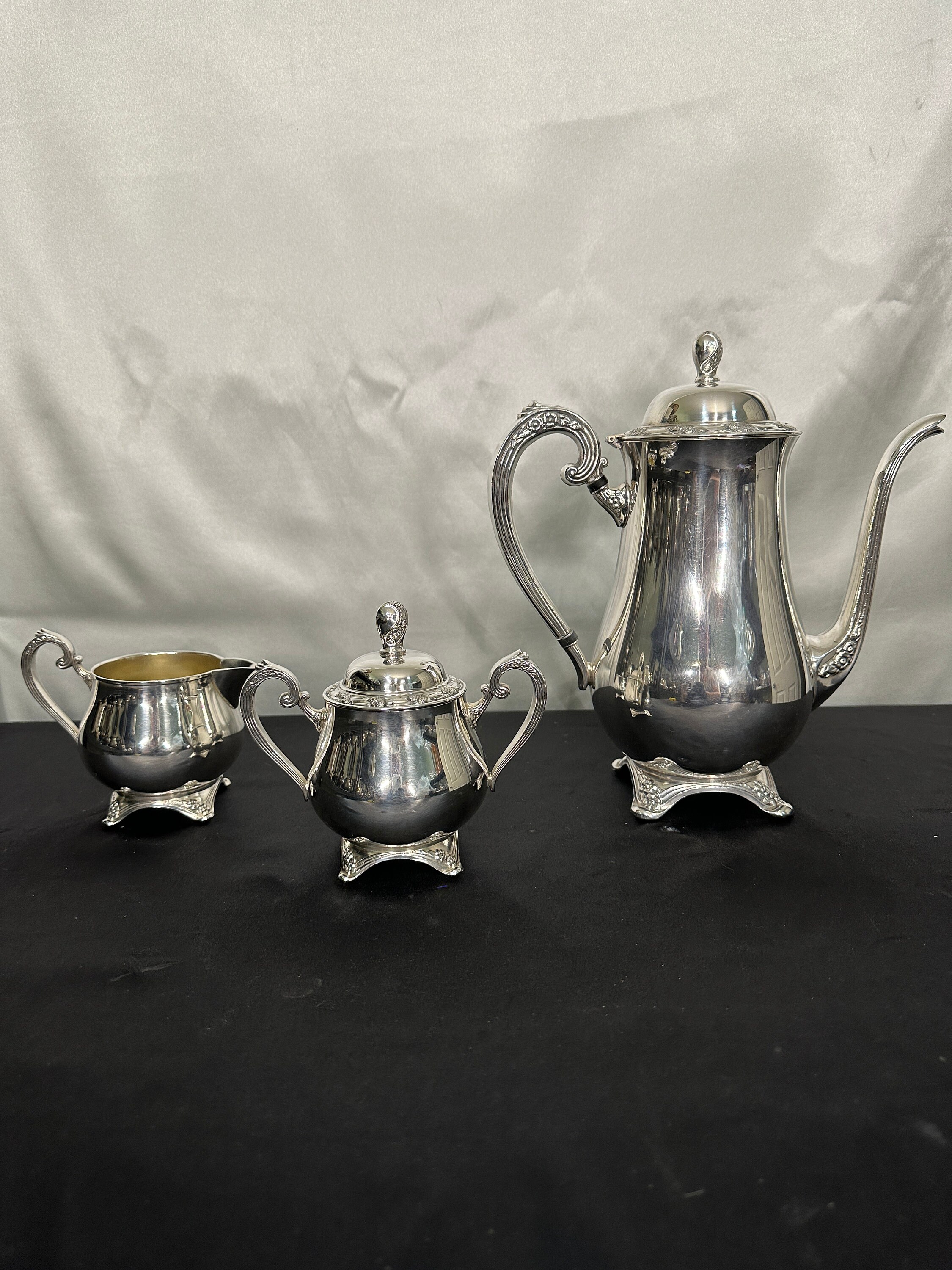 3pc Silverplated Tea Set Park Lane Pattern by Oneida - Etsy