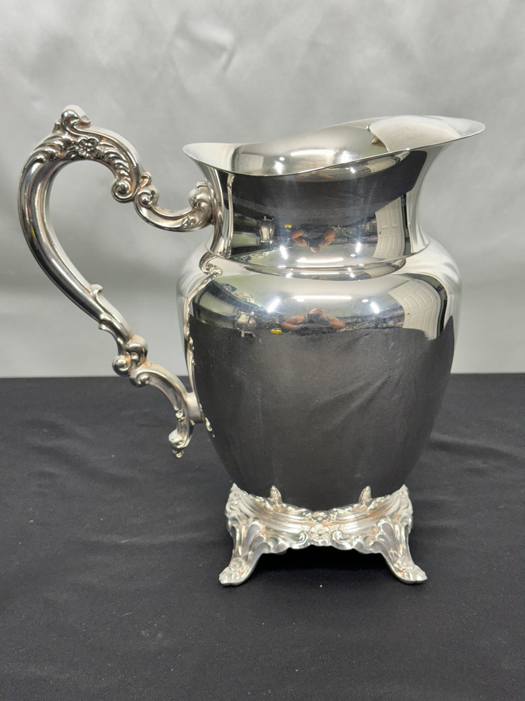 64 Once Silver Plater Ice Water Pitcher With Ice Lip, by Oneida, Royal ...